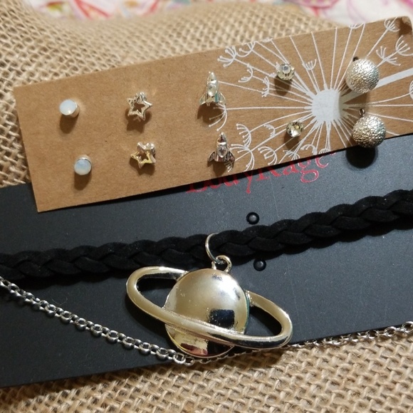 Body Rage | Jewelry | Body Rage Saturn Choker Set | Poshmark